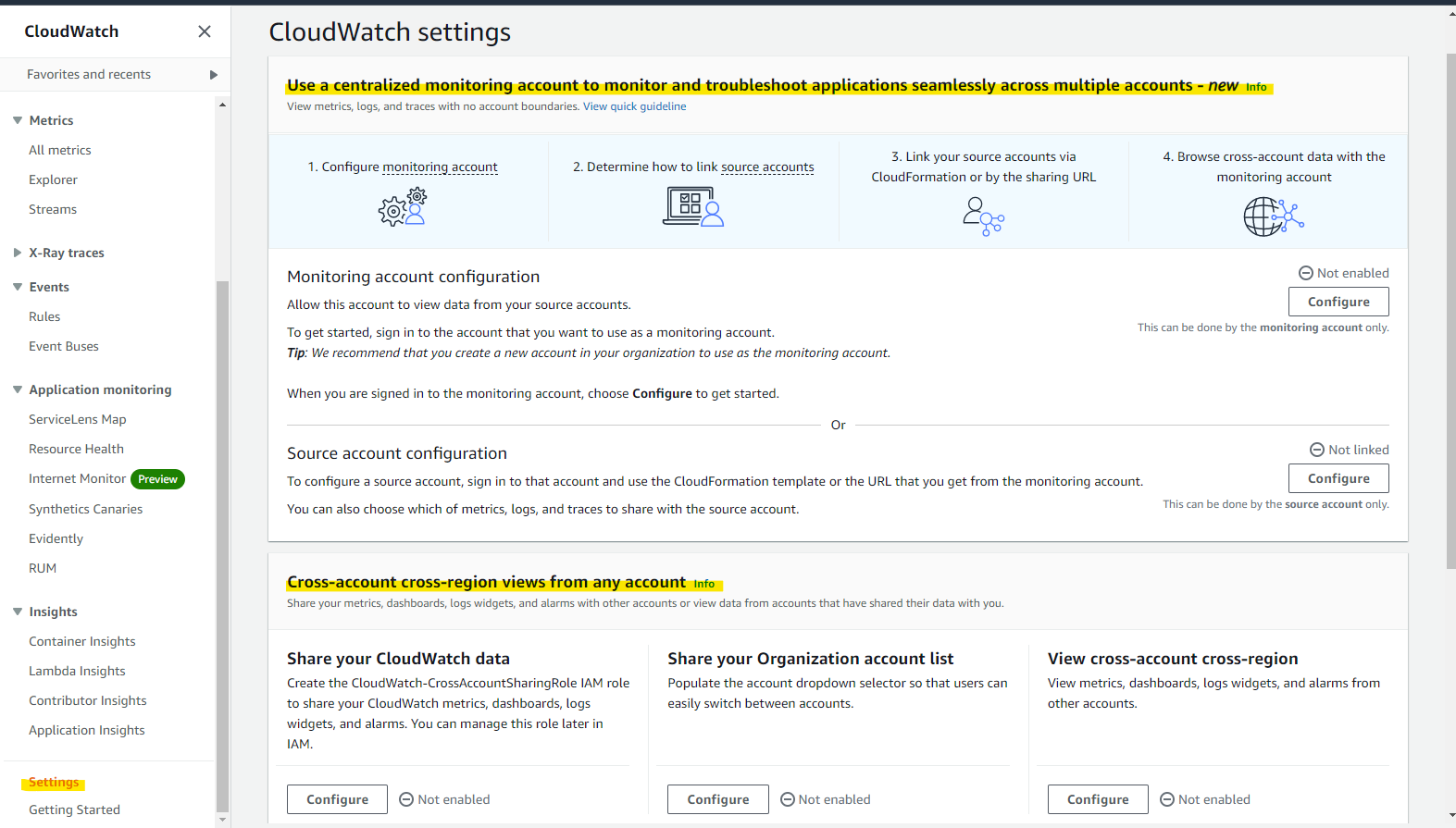 複数の AWS アカウントを、CloudWatch で一元管理するクロスアカウントオブザーバビリティを触ってみた #AWS - Qiita