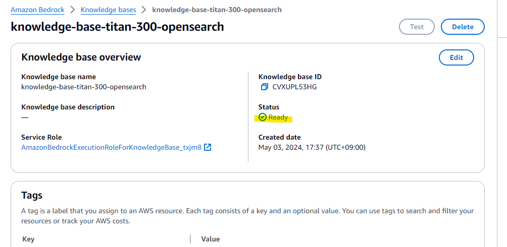 Knowledge Bases for Amazon Bedrock を OpenSearch Serverless で試してみる #AWS - Qiita