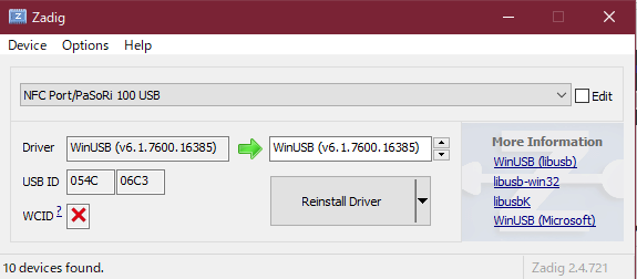 Windows で nfcpy のセットアップ #Python - Qiita