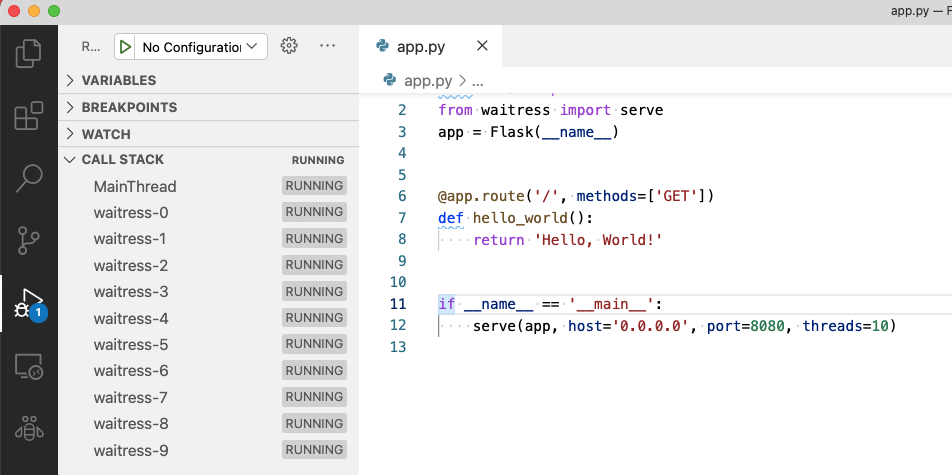 FlaskのWSGIサーバーにWaitressを使い、スレッド数を変更する #Python - Qiita