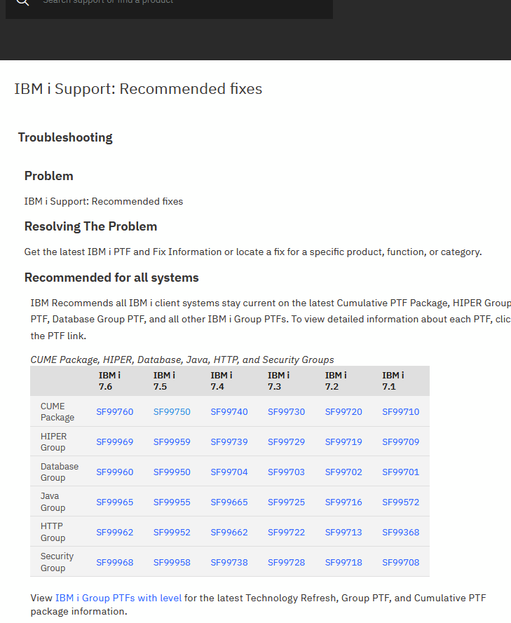 IBM i のPTF（パッチ）情報サイト #IBMi - Qiita