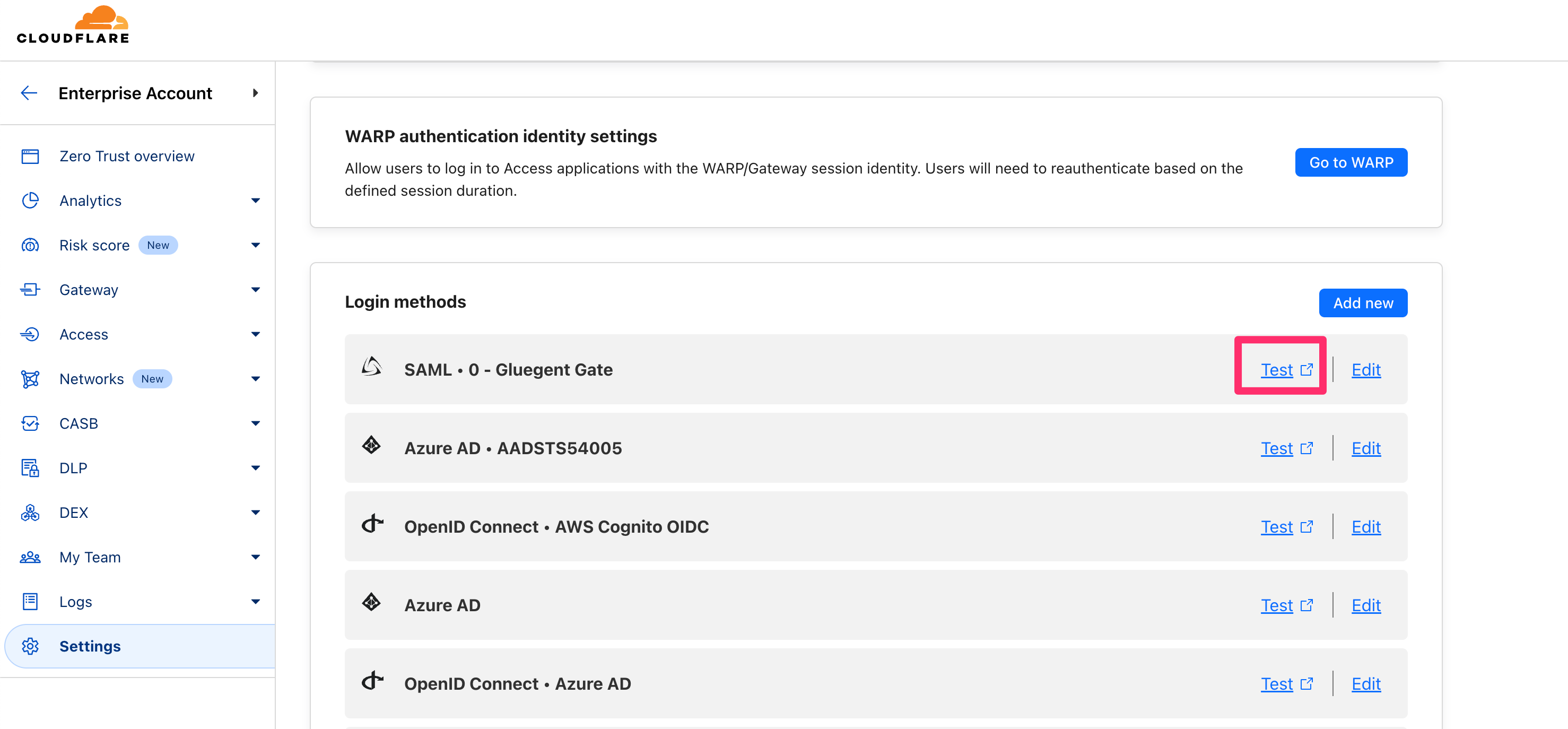 Cloudflare Zero Trust と Gluegent Gate を SAML で SSO 連携する #cloudflare - Qiita