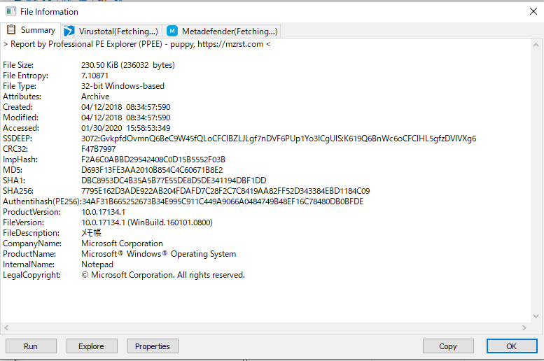 PE解析ツール PPEE(Puppy)の紹介 #Security - Qiita