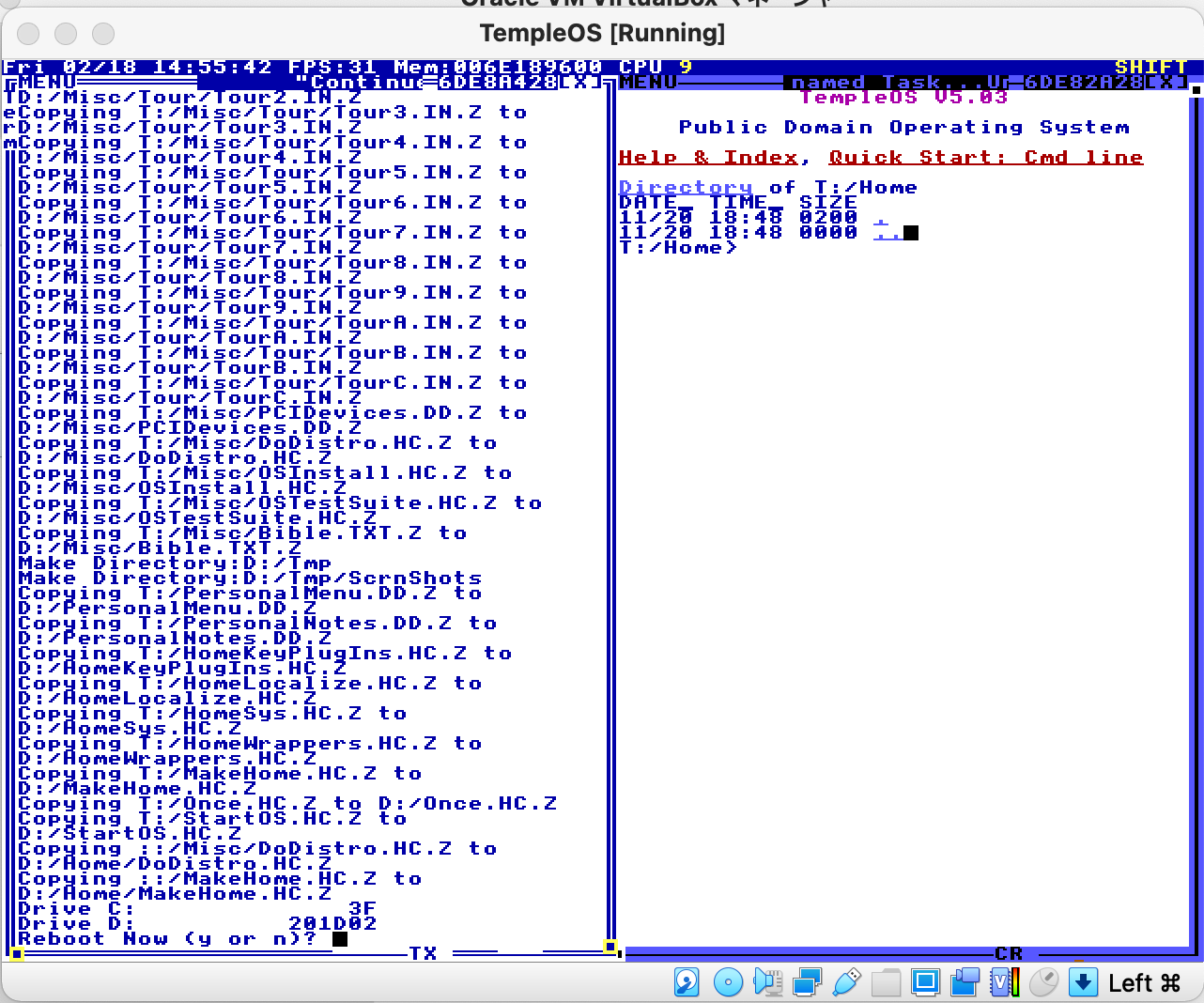 天啓により築かれし神殿としてのOS...TempleOSをVirtualBoxで建立する #HolyC - Qiita