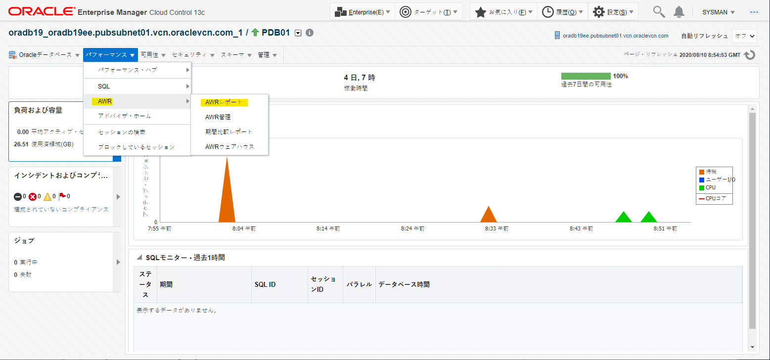 [Oracle Cloud] AWR レポートと、AWR SQL レポートを出力してみた #oci - Qiita
