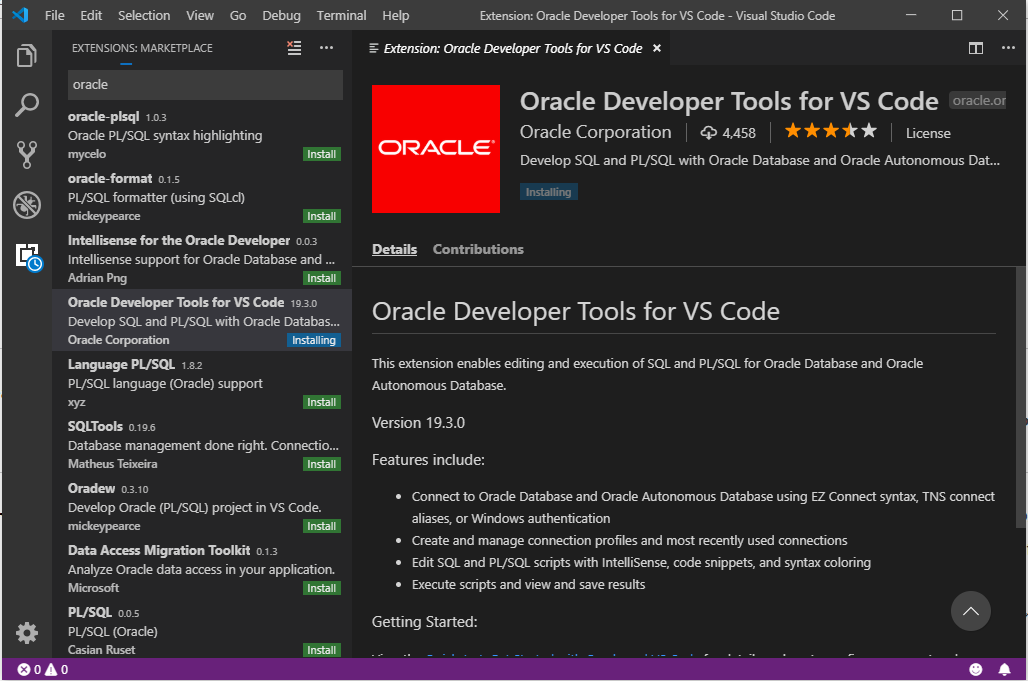 Visual Studio Code に 超絶便利な Oracle DB 拡張機能 (Oracle Developer Tools for ...