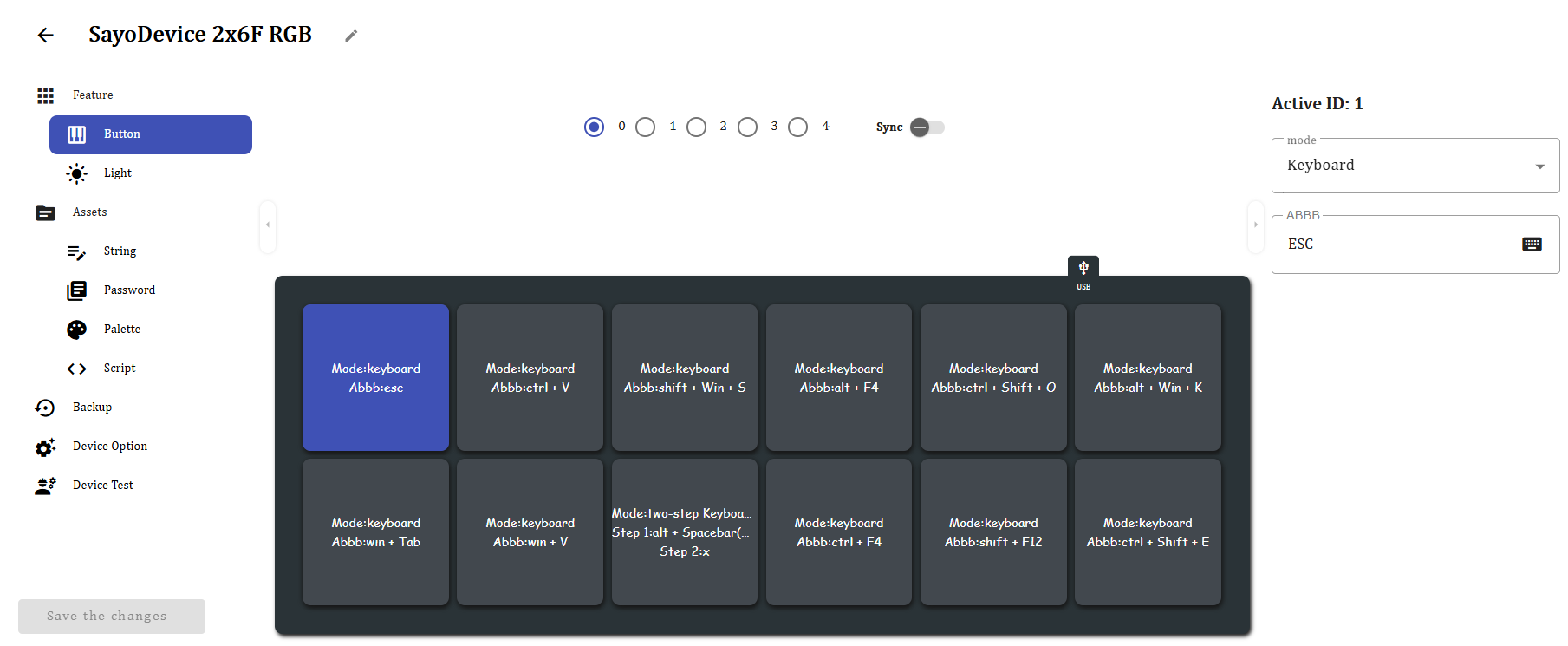 SayoDevice 2x6F RGB, PID:8, VID:32905 #キーボード設定 - Qiita