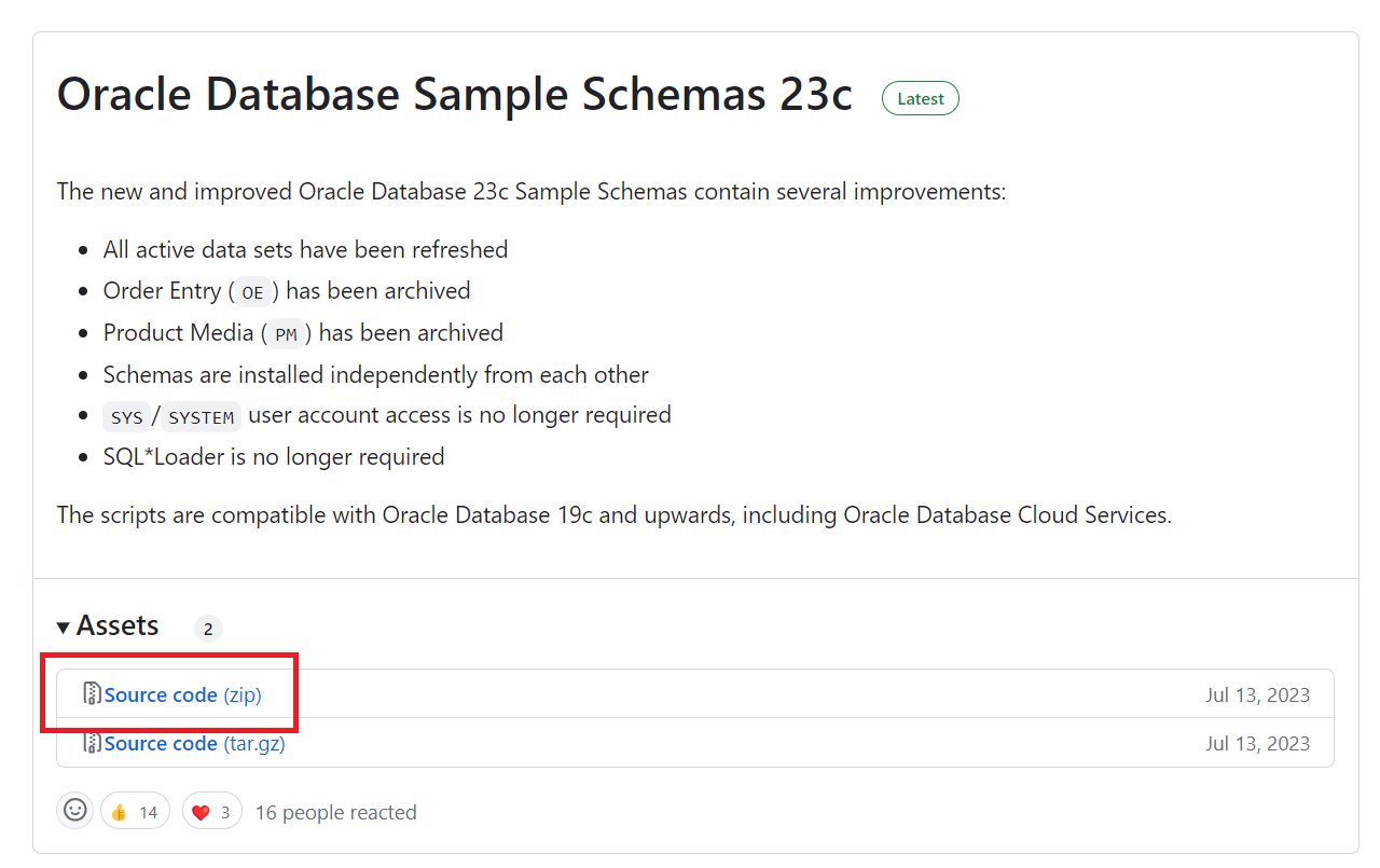 Oracle Database 21c XEでサンプルスキーマを作成したい #oracle - Qiita