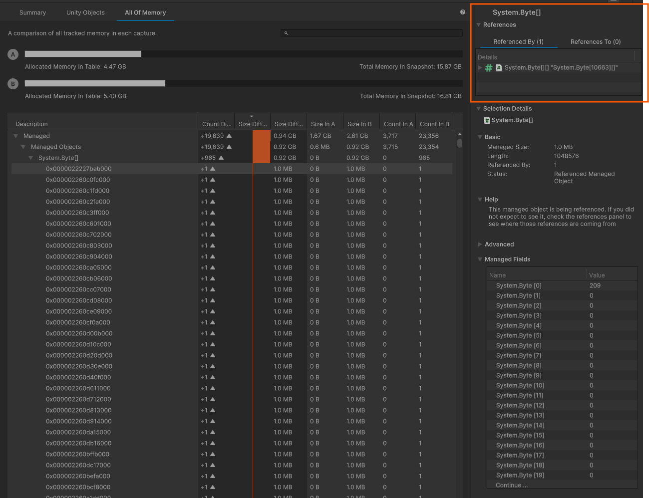 【Unity】MemoryProfilerでメモリ蓄積を調査する手順 #Unity - Qiita