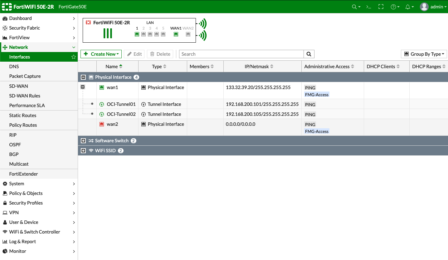 [Oracle Cloud] FortiGate FortiWiFi で BGP + ECMP で IKEv2 IPSec VPN接続してみてみた #oracle - Qiita