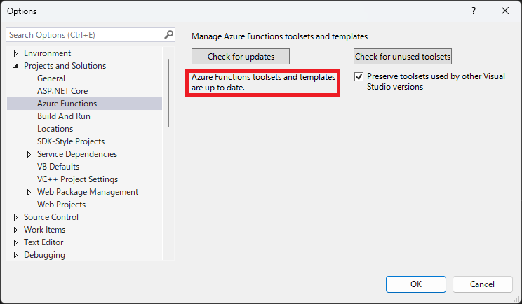 Functions workerで.NET 8を選択できない #VisualStudio - Qiita