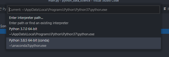 【Windows】VS Code + Anaconda で Python の開発環境を用意する #VSCode - Qiita