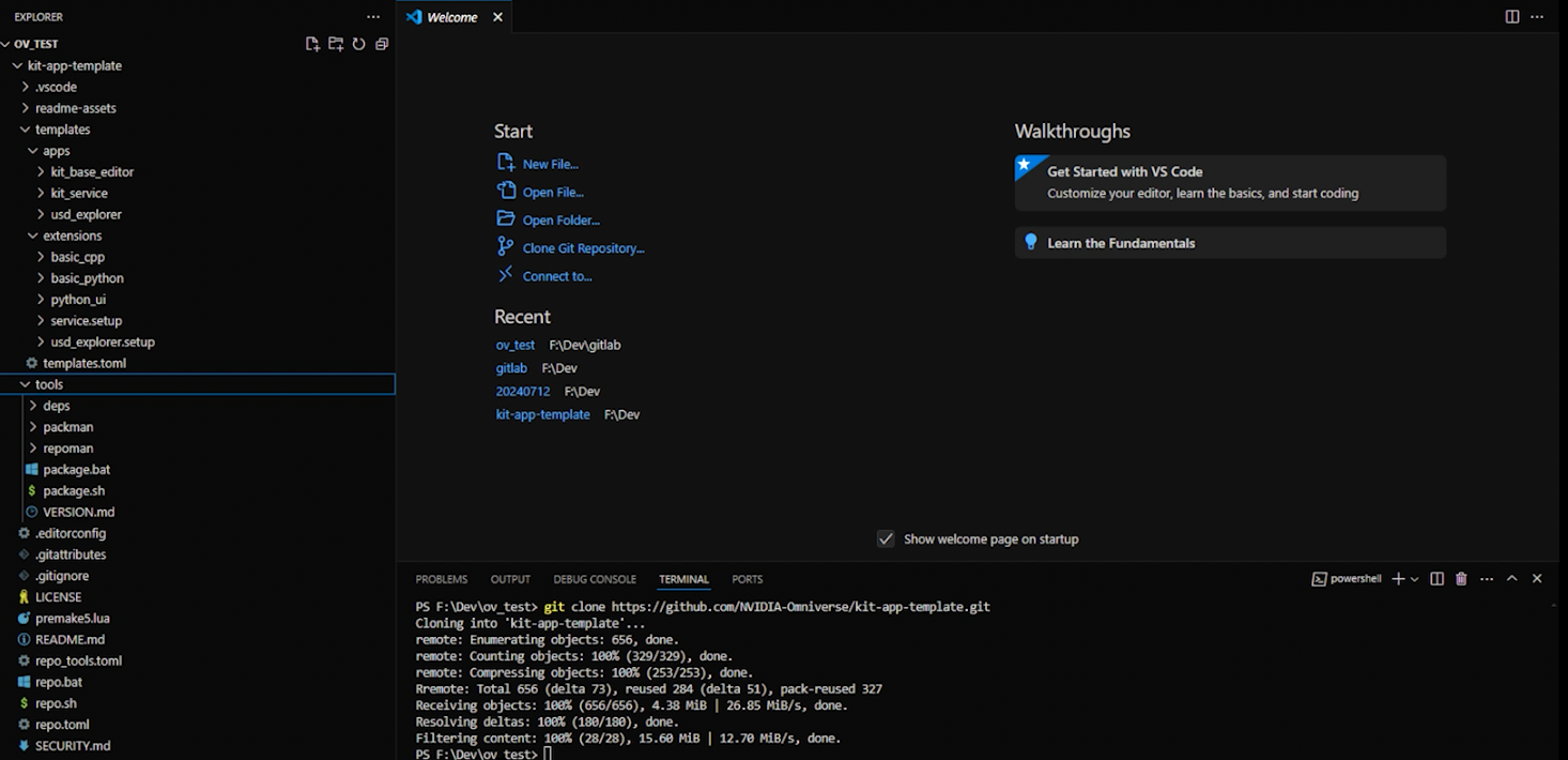 Omniverse Kit App Templateを使ったアプリ開発の流れ - cloneからアプリ起動まで- #Python - Qiita