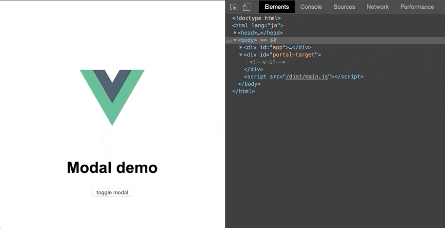 Vue Js 3 0 の新機能を試す。 〜 Teleport 編〜 Typescript Qiita