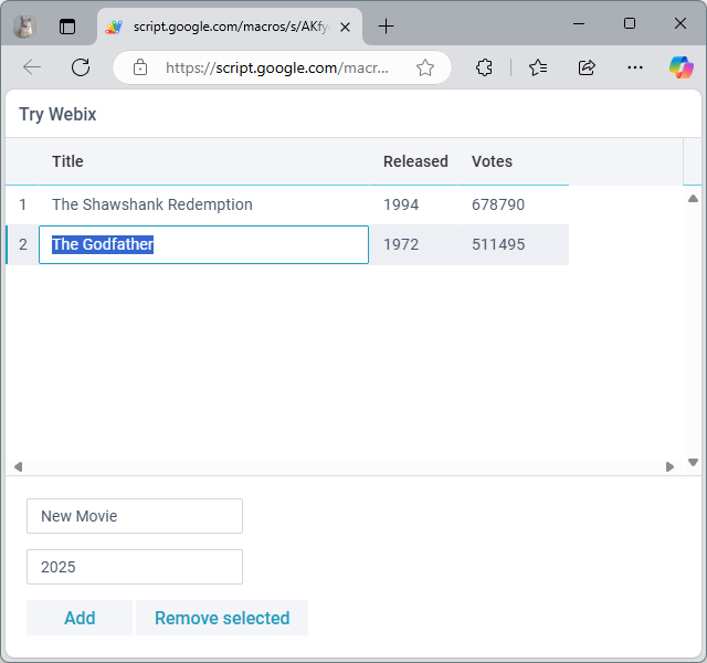 Webix を使ってみたの続き #JavaScript - Qiita