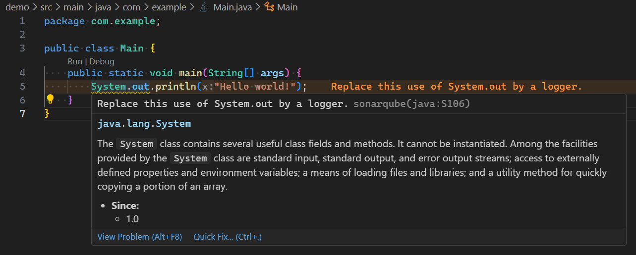 【Java環境構築】VSCode で静的解析ツールを導入する #SonarQube - Qiita