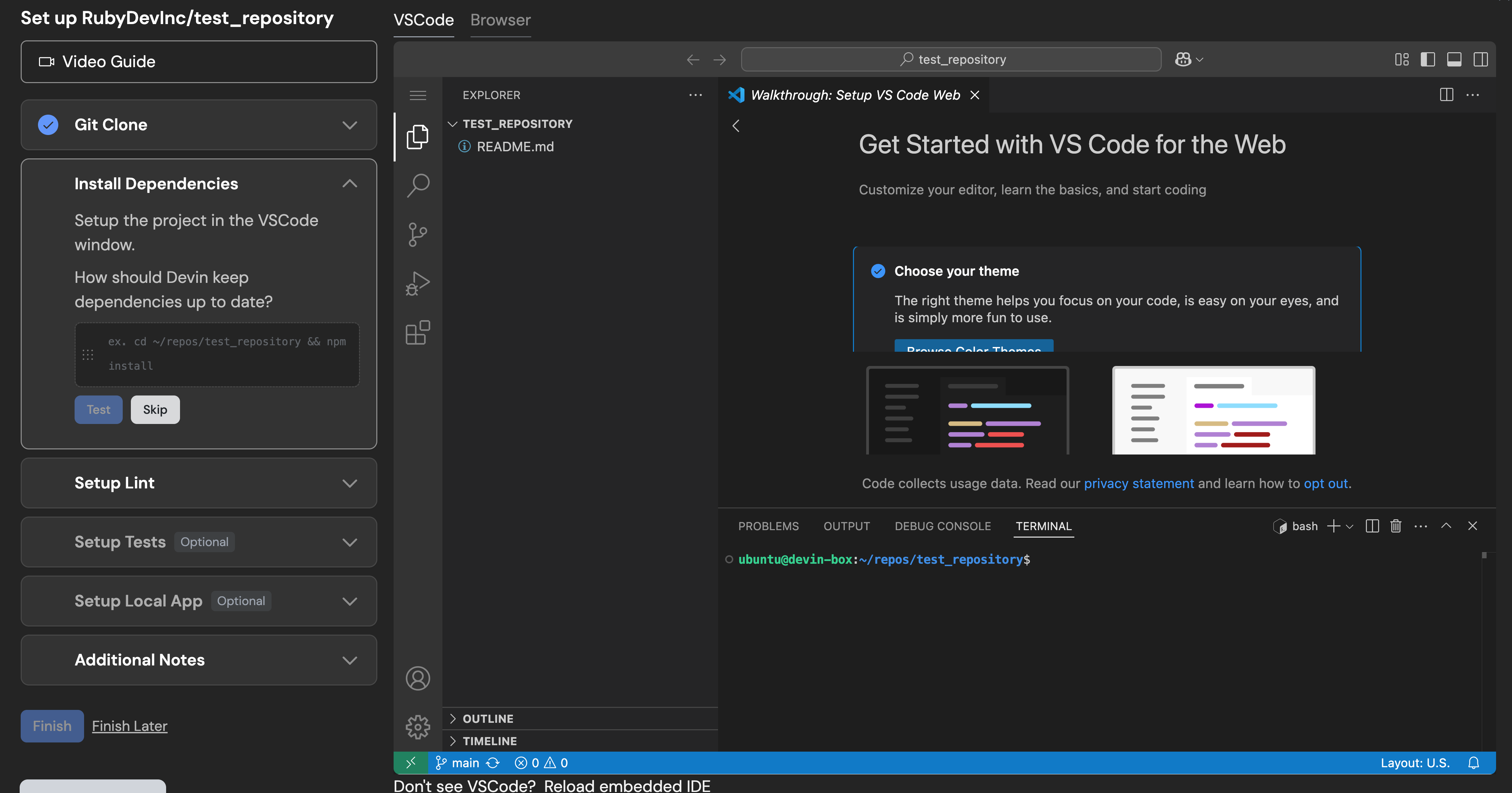 Devin Setup #Devin - Qiita