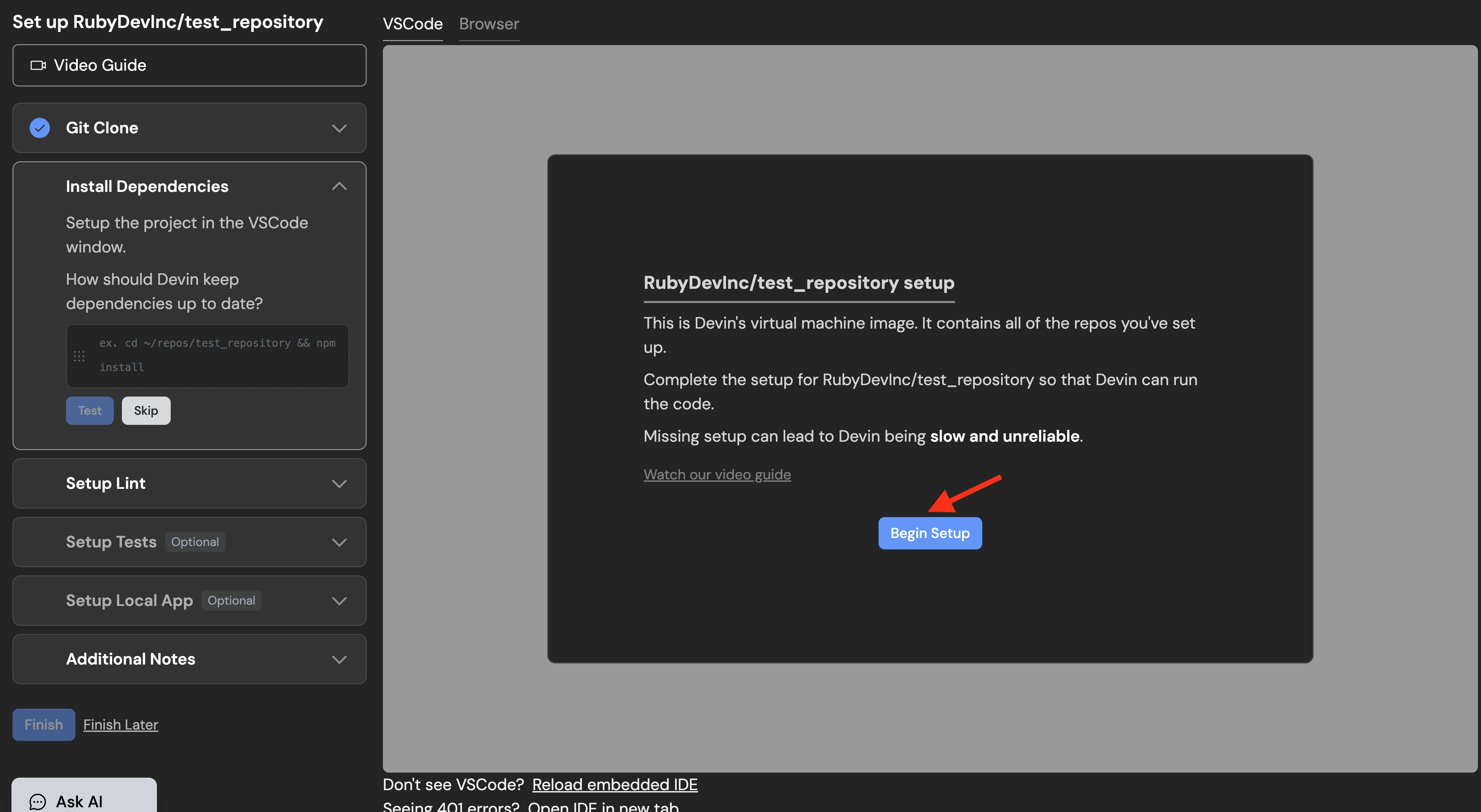 Devin Setup #Devin - Qiita