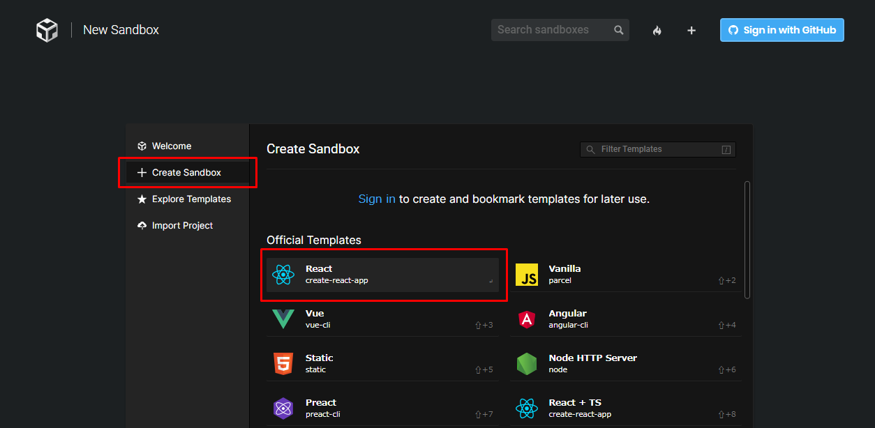 CodeSandboxでReact学習用の開発環境をサクっと作ろう #JavaScript - Qiita