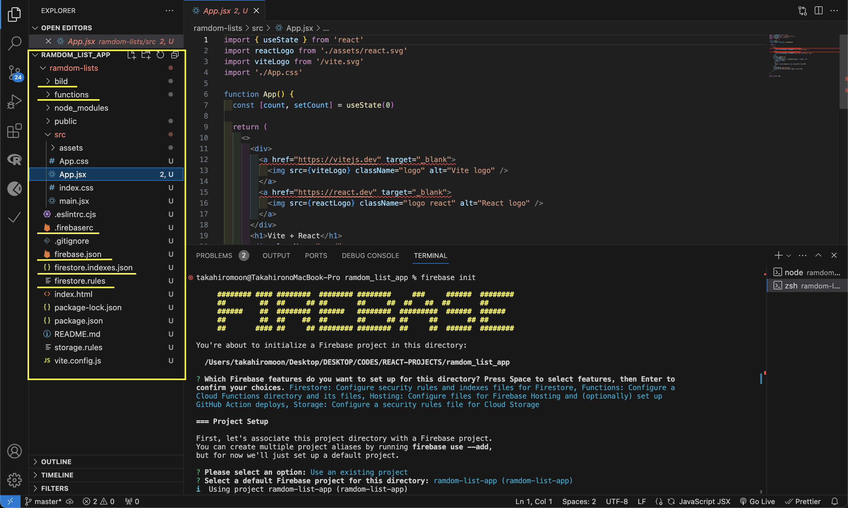 [備忘録] React x Firebase アプリのセットアップ手順 #JavaScript - Qiita