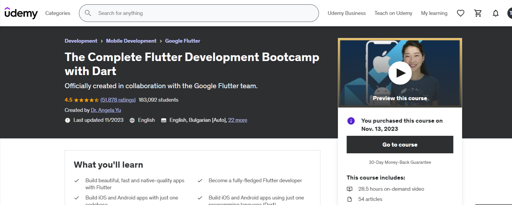[Flutter] Udemyの海外講座がモンスター過ぎる件につきまして #JavaScript - Qiita