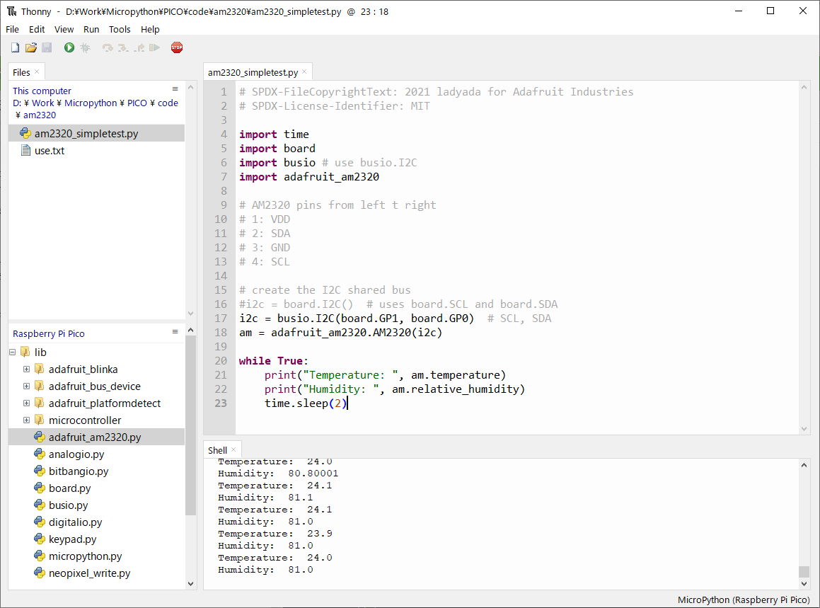 MycroPythonでCircuitPythonのライブラリを使う #RaspberryPiPico - Qiita