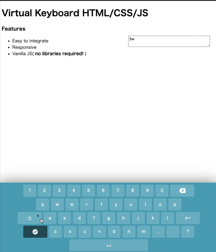 仮想キーボード作ってみる【Vanilla JS】 #JavaScript - Qiita
