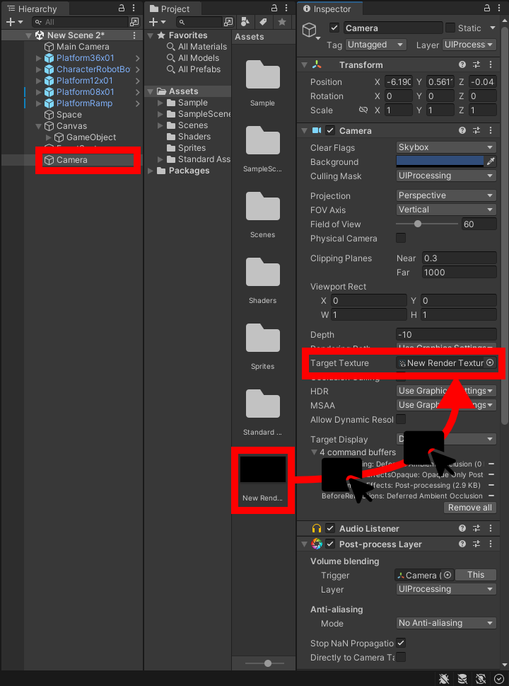 【Unity】Render Textureを使ってPost ProcessingをUIだけに適用する #postprocessing - Qiita
