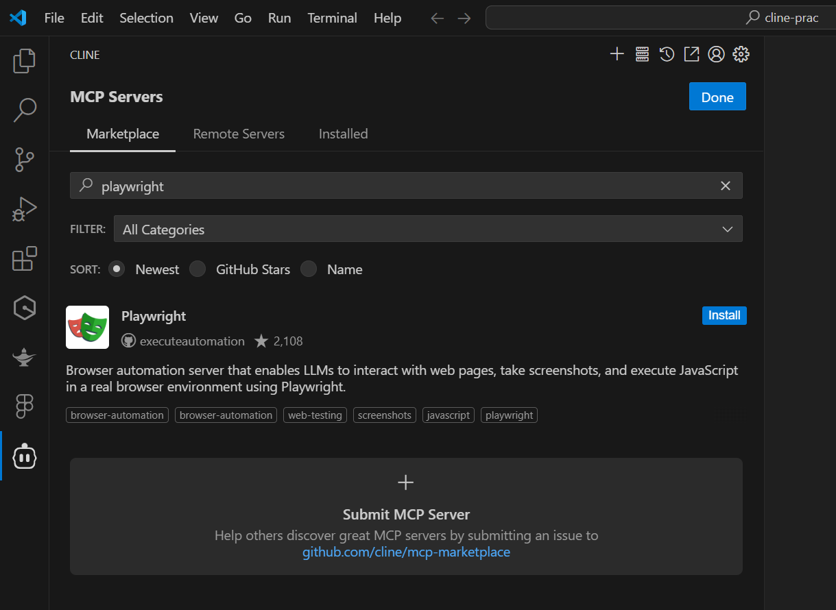 Playwright MCP を使ってAIにブラウザ操作をさせてみる（GitHub Copilot / Cline 環境構築手順付） #GitHubCopilot - Qiita