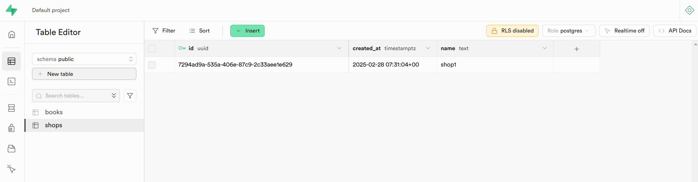 Supabase を基本から一歩づつ理解する（Database編） #Docker - Qiita
