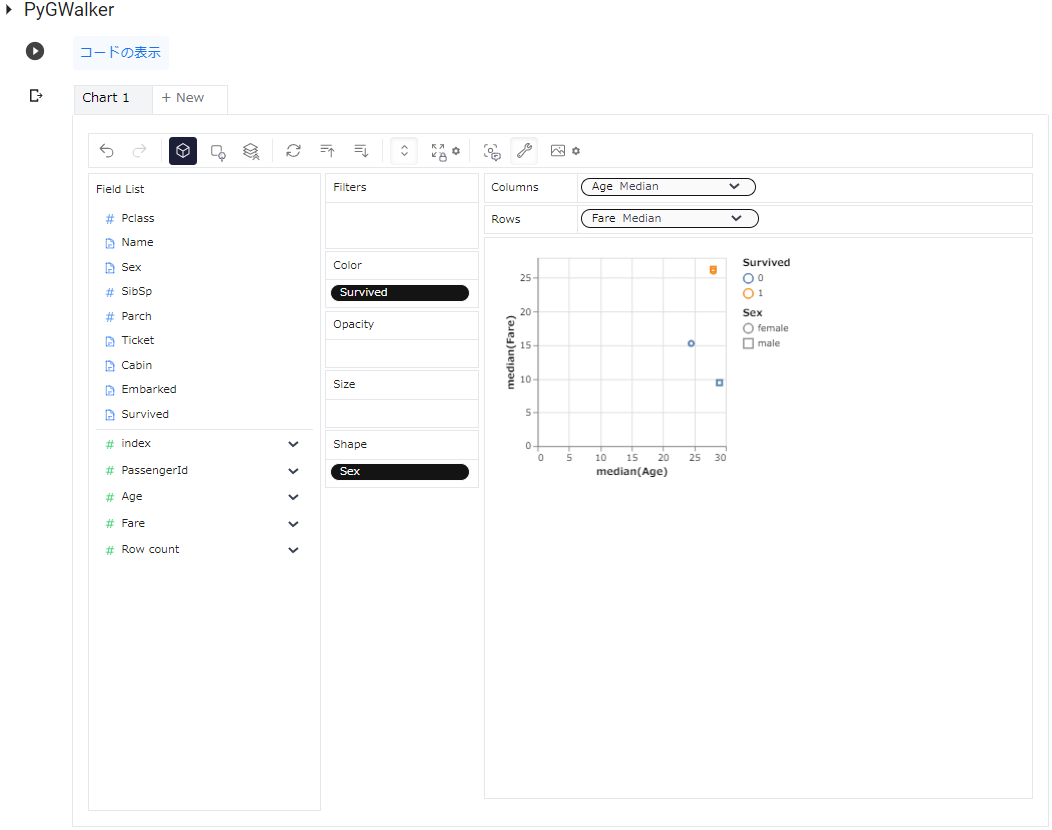 PythonでTableau風 BIツールによる視覚的データ探索をやってみよう 〜PyGWalker〜 #GoogleColaboratory - Qiita