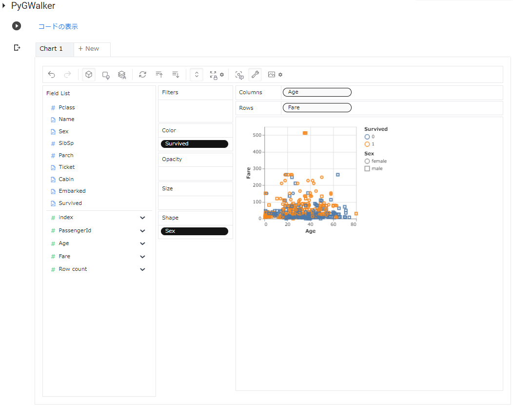 PythonでTableau風 BIツールによる視覚的データ探索をやってみよう 〜PyGWalker〜 #GoogleColaboratory - Qiita