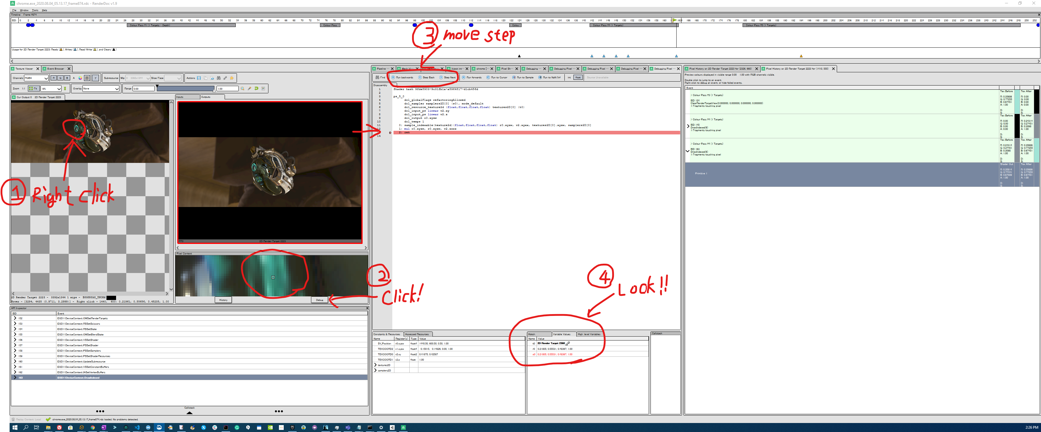 RenderDocでWebGLをシェーダーデバッグ（変数も見れちゃう♡）だと？ #GLSL - Qiita