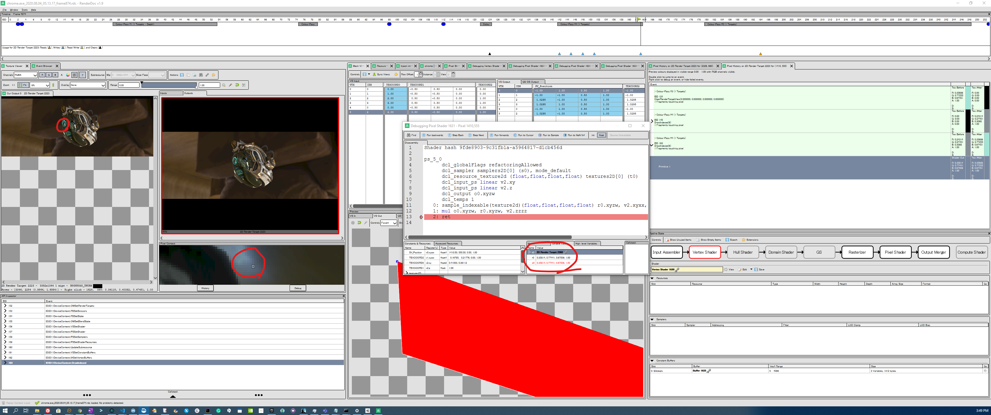 RenderDocでWebGLをシェーダーデバッグ（変数も見れちゃう♡）だと？ #GLSL - Qiita