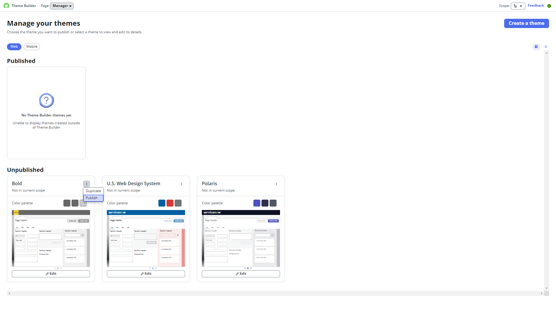 [ServiceNow] Theme Builderを使ってみる (1) - 基本機能 - #Xanadu - Qiita