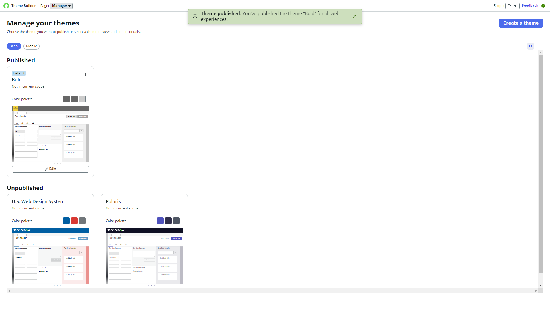 [ServiceNow] Theme Builderを使ってみる (1) - 基本機能 - #Xanadu - Qiita