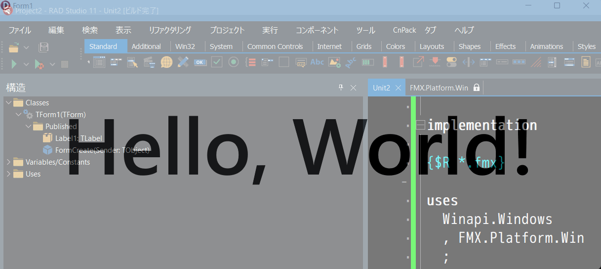 [Delphi] 半透明でクリックを透過するウィンドウの作り方 #Win32API - Qiita