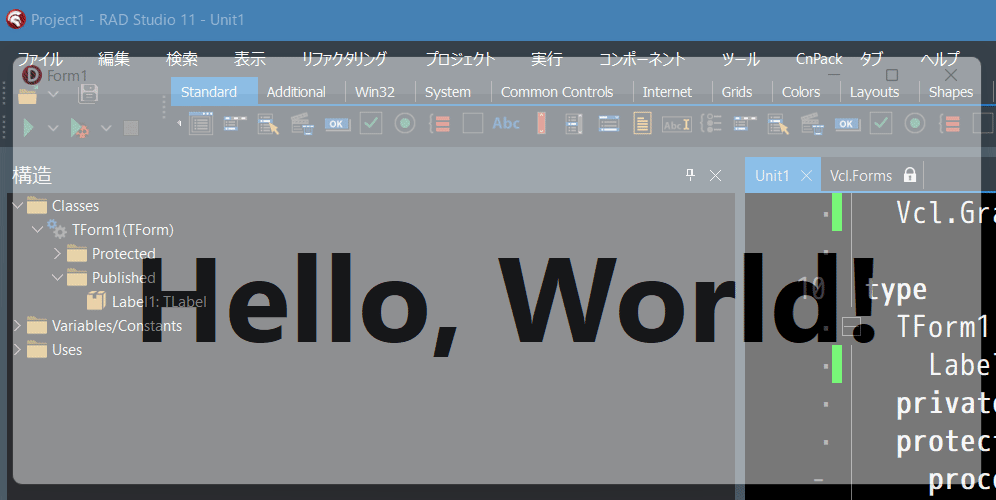[Delphi] 半透明でクリックを透過するウィンドウの作り方 #Win32API - Qiita