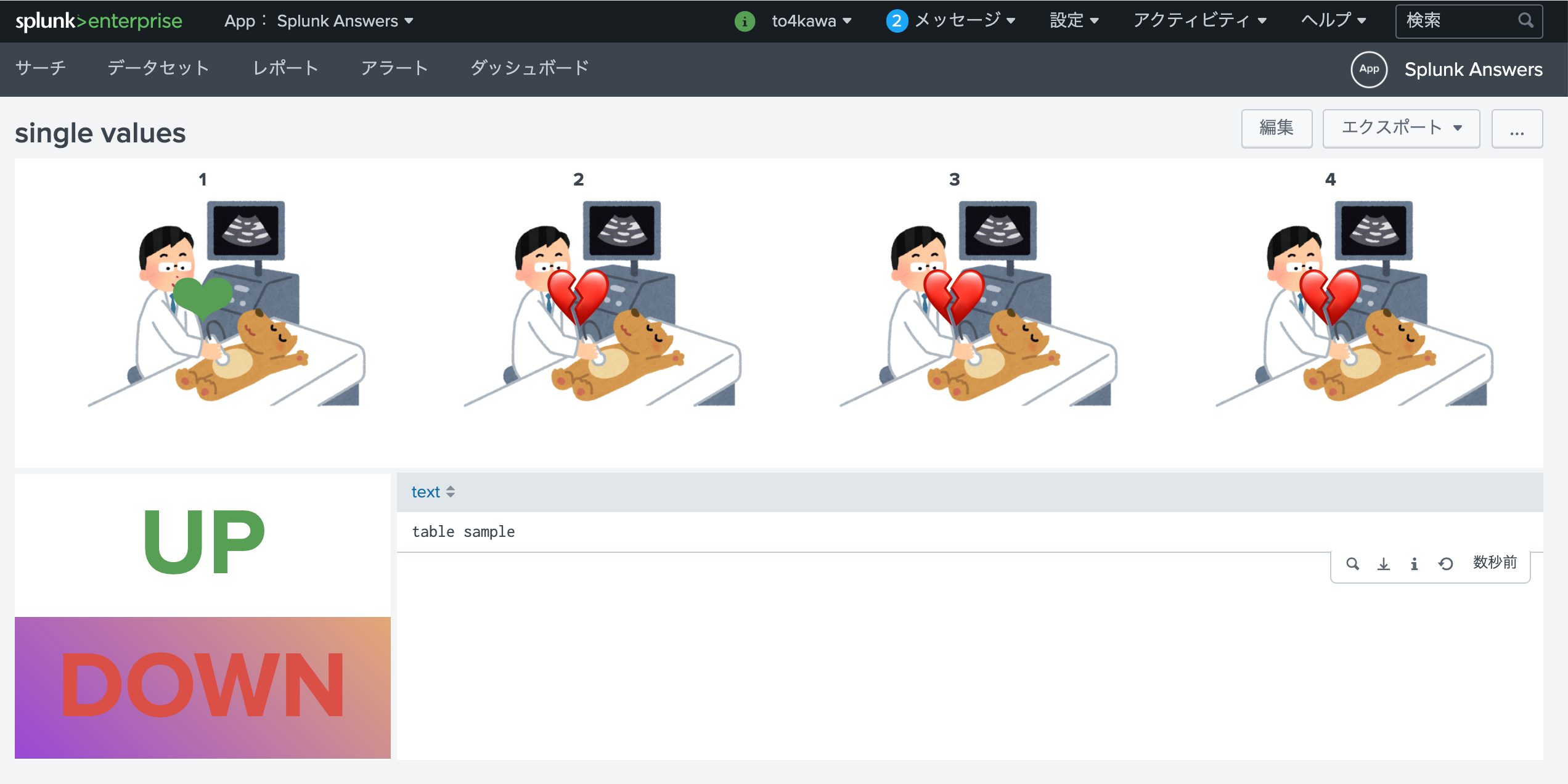 Splunk Dashboard Single Valueについて #Splunk - Qiita