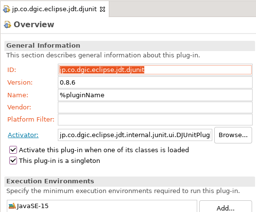 djUnitをJava15、eclipse2021-03で使用する #Eclipse - Qiita