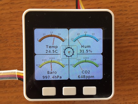 M5GO(M5Stack)で気温・湿度・気圧・CO2濃度メーター＆時計表示 #M5stack - Qiita