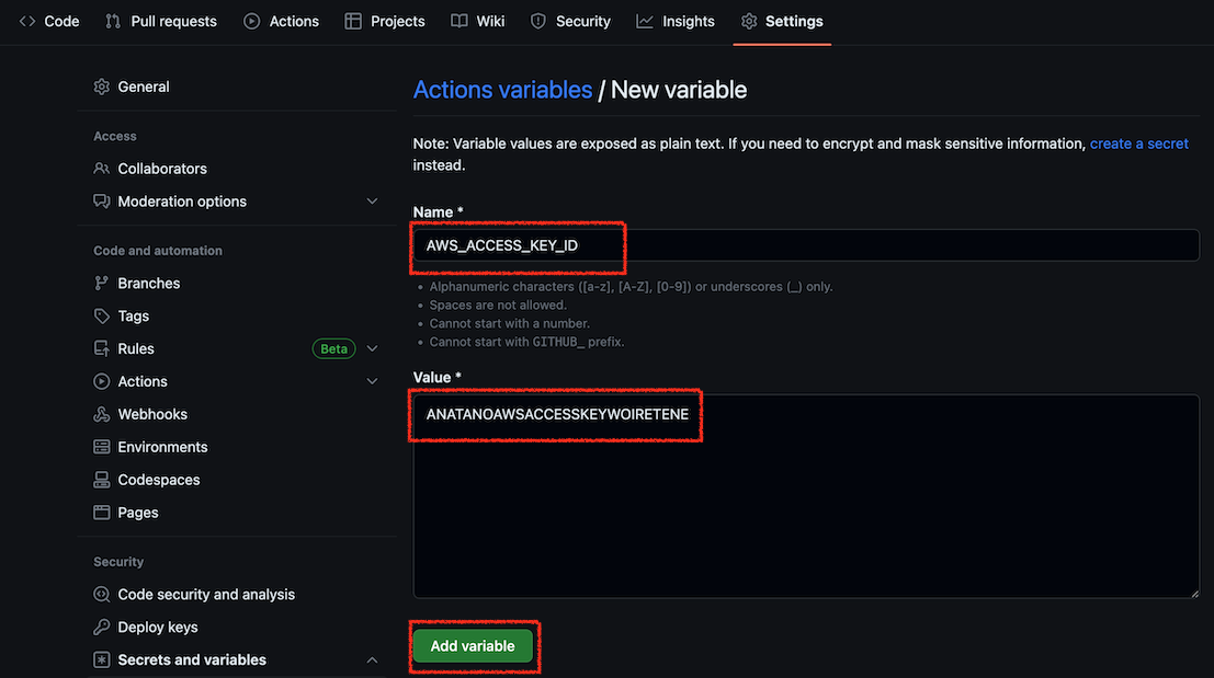 GitHub Actions のシークレット情報と変数の設定方法 #GitHubActions - Qiita