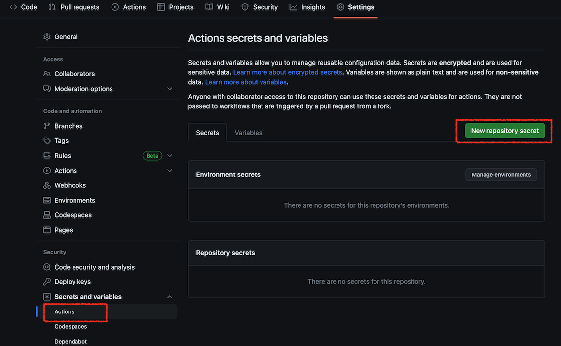 GitHub Actions のシークレット情報と変数の設定方法 #GitHubActions - Qiita