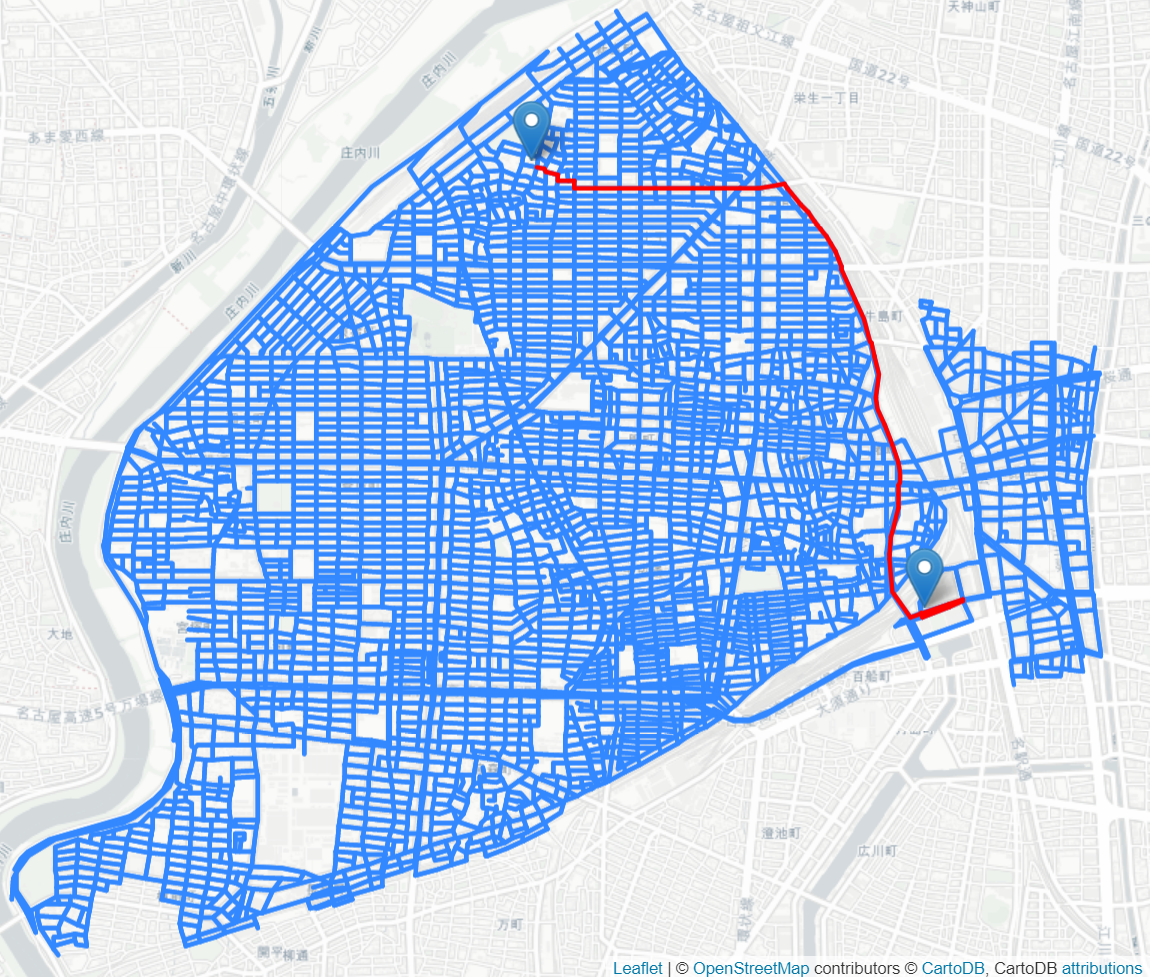 【Python】OSMnxで車両走行道路の最短経路探索＆可視化をしてみる #GIS - Qiita