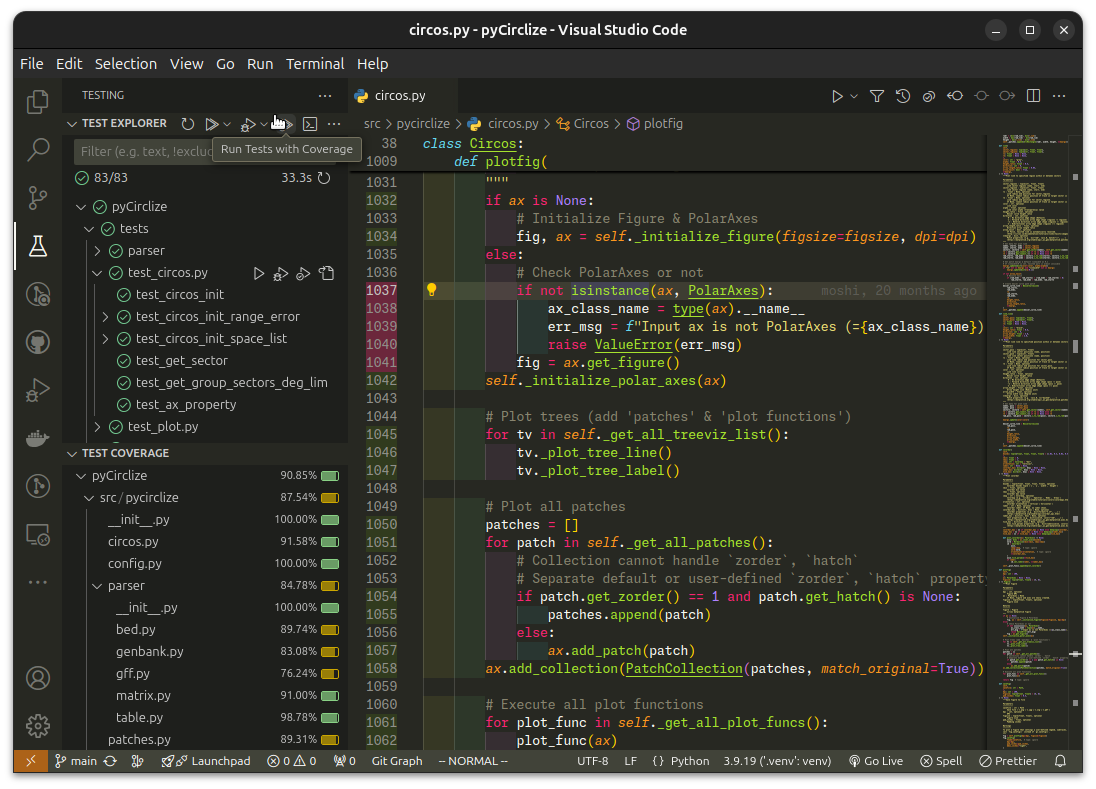 【VScode】Python単体テストのカバレッジ表示が簡単にできるようになったよ #VSCode - Qiita