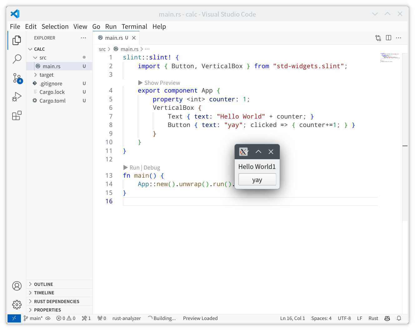 GUI フレームワーク Slint の紹介 #Rust - Qiita