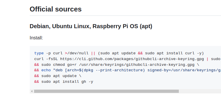 gh ( GitHub CLI ) を Ubuntu にインストール #GH - Qiita
