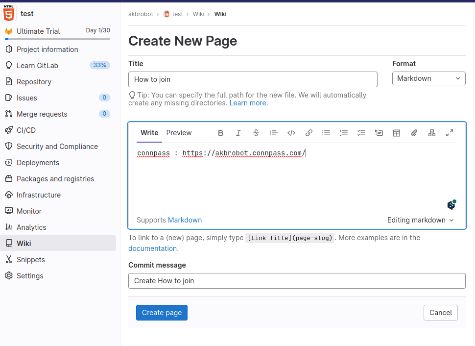 GitLab Group 内に一般公開用の Wiki ページを作る #wiki - Qiita