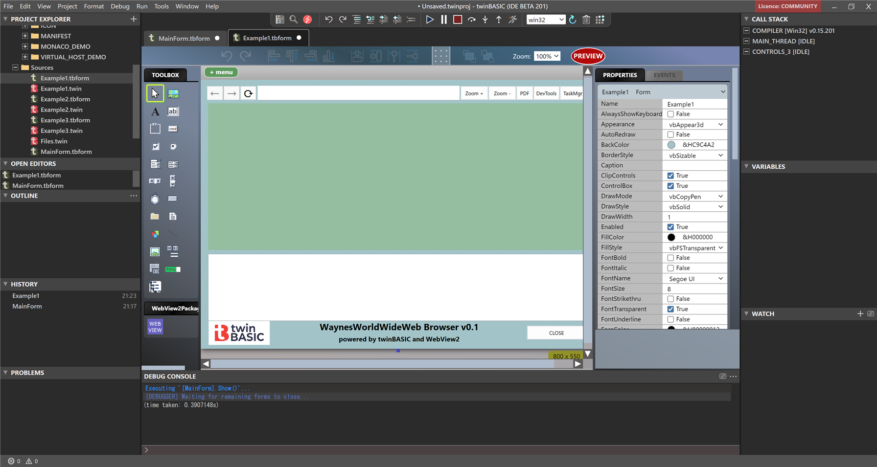 twinBASICの統合環境(IDE)による開発 #VisualBasic - Qiita