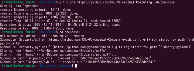 OpenPoseセットアップUbuntu22.04 #初心者 - Qiita